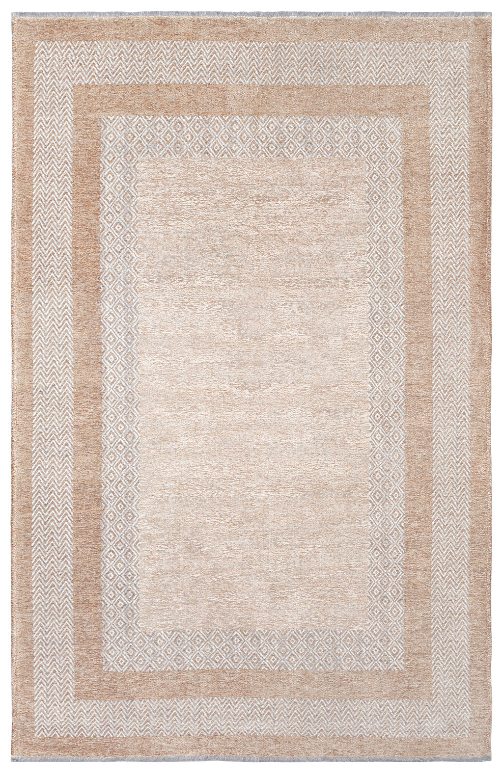 Washable Border Patterned Rug in Beige Color – Rug and Love
